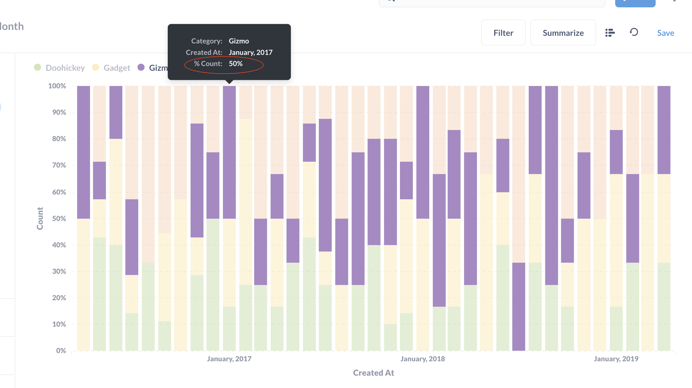Give option to remove Counts in Stacked Bar Charts · Issue #30254 · metabase/metabase · GitHub