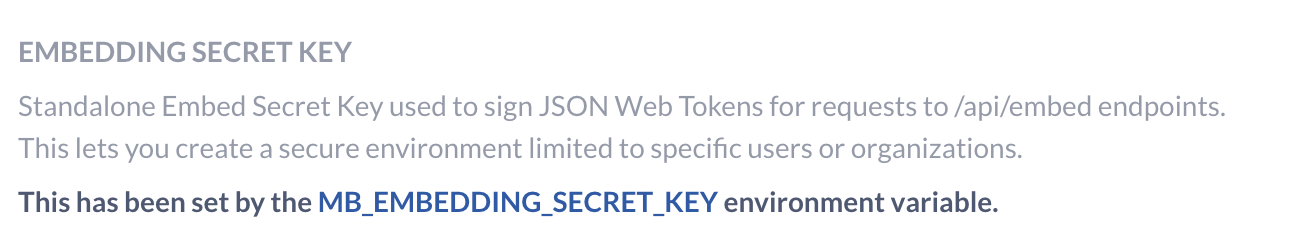 Avoid unnecessarily exposing the embedding secret · Issue #30354 · metabase/metabase · GitHub