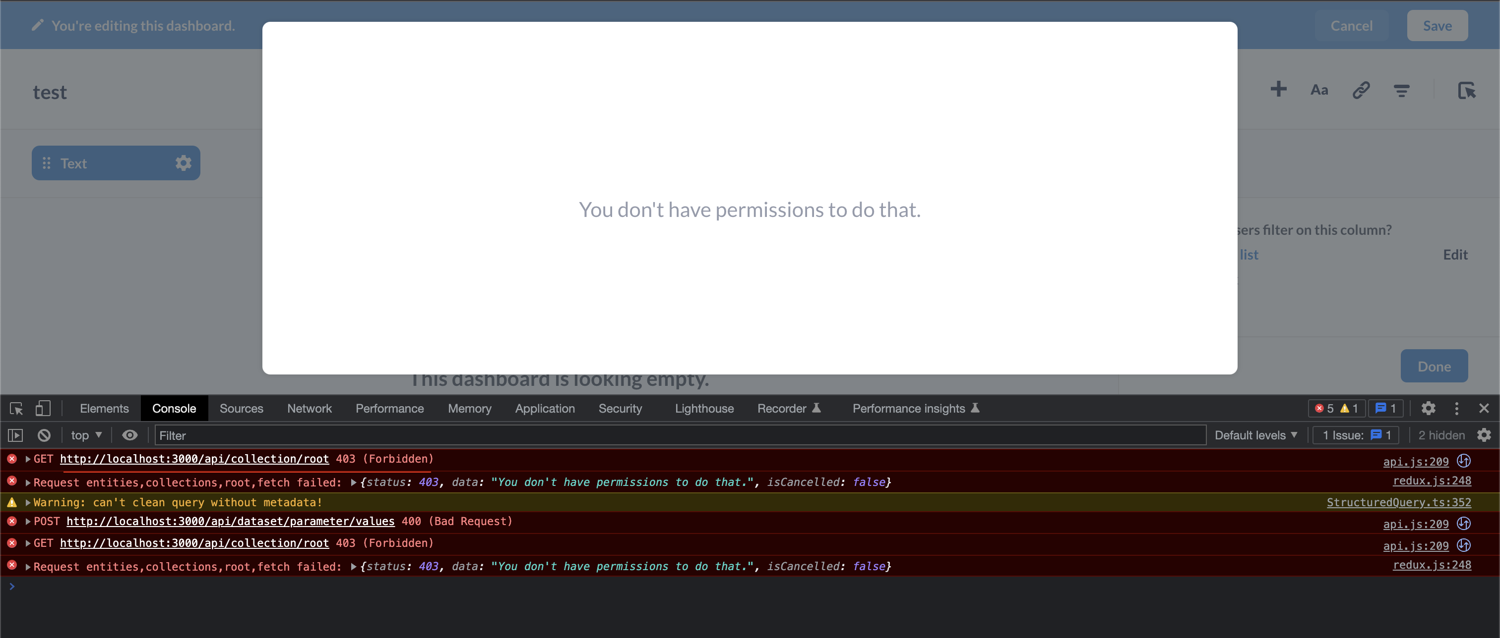 Users with No Access to the Collection Our Analytics are not able to define a dropdown list from ...