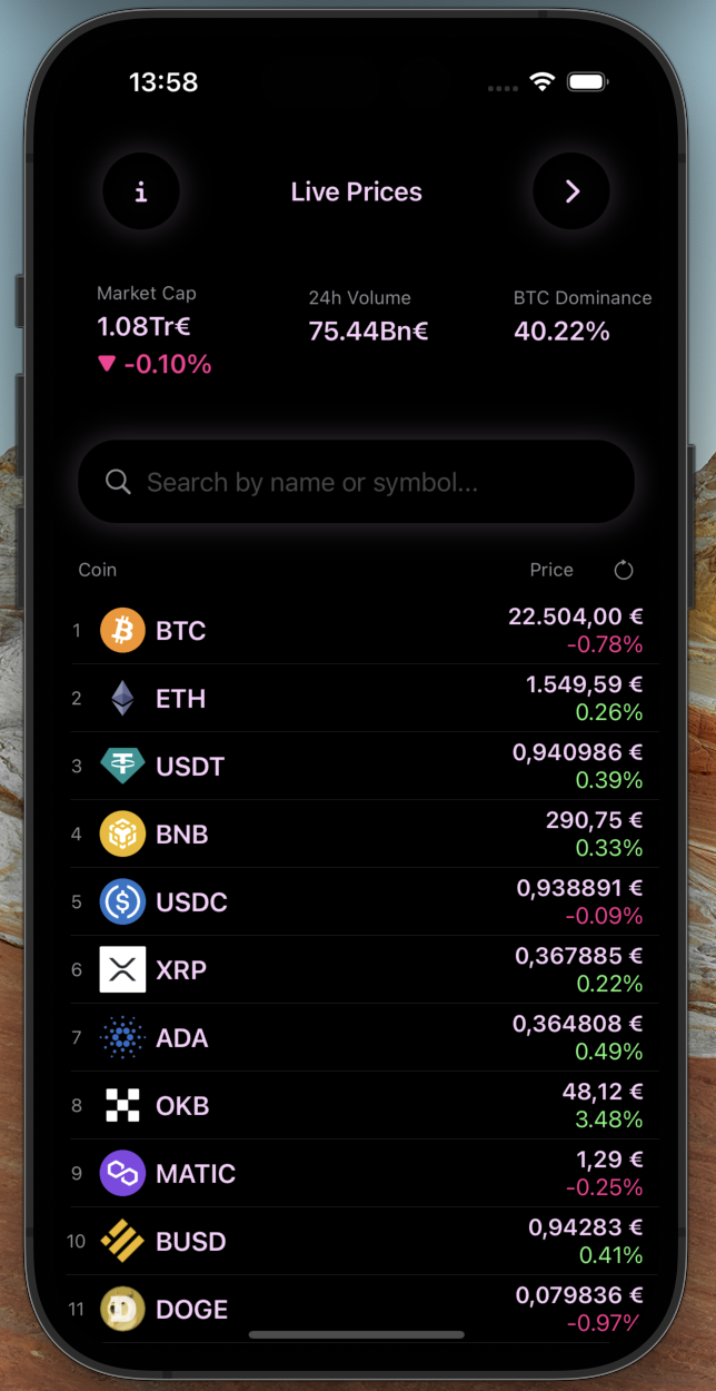 GitHub - M3taWolf/m3taCrypto: An App for Browsing through the top 250 ranked Crypto Currencies ...