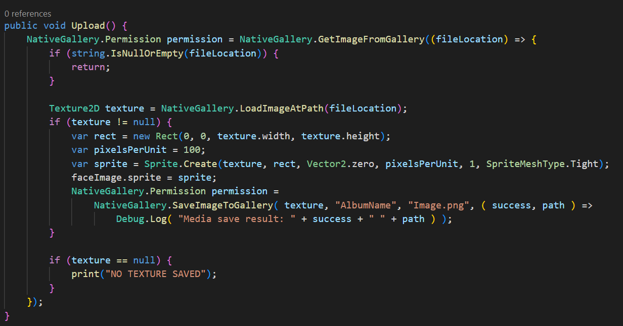 Saving of texture as png to Android Phone's gallery. · Issue #269 · yasirkula/UnityNativeGallery ...