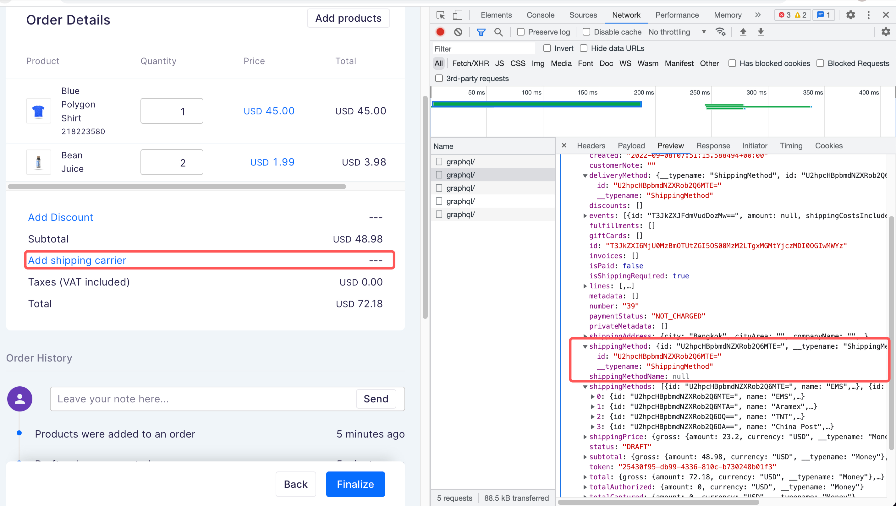 `Order.shippingMethodName` is null while `Order.shippingMethod` is set · Issue #10596 · saleor ...