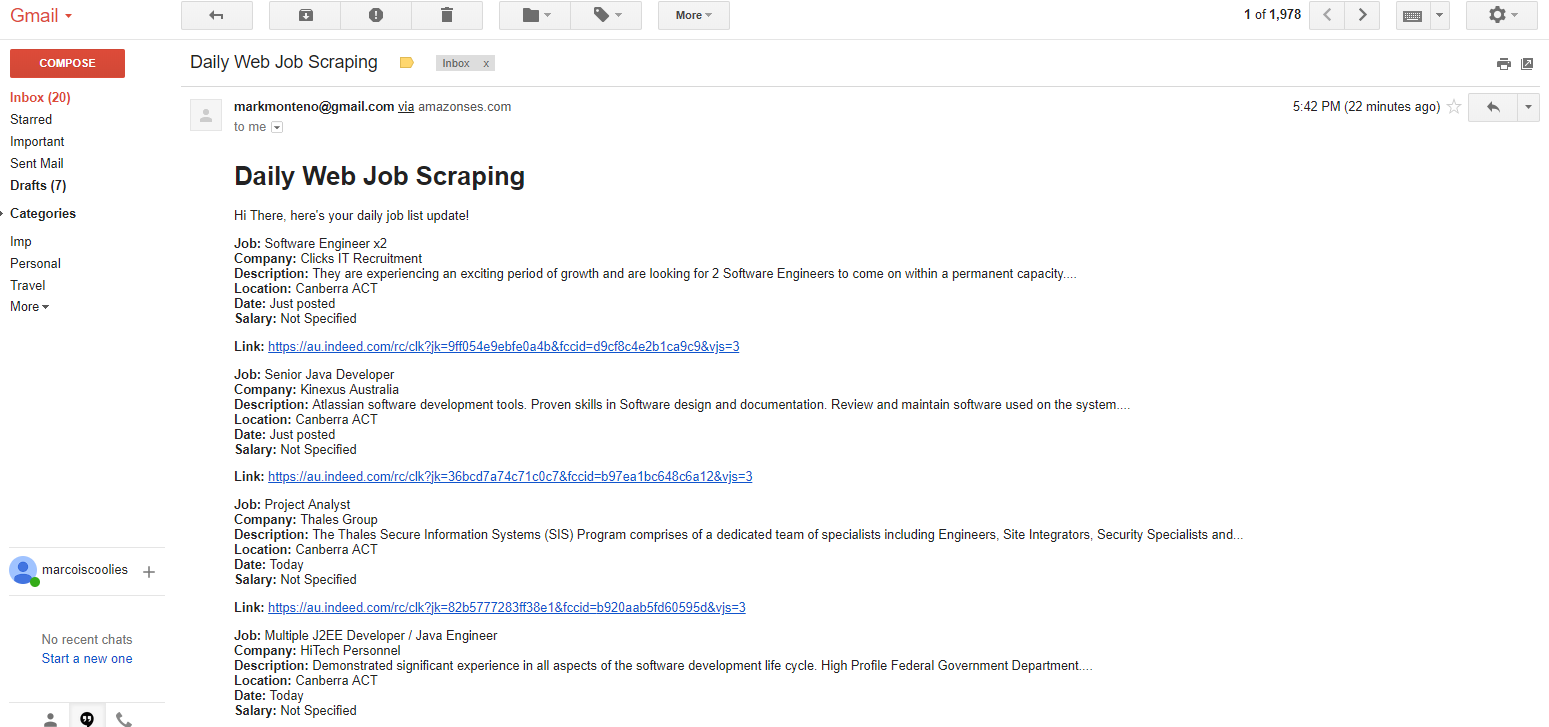 GitHub - vfulco/job-scraper: Basic web scraper listing new jobs built ...