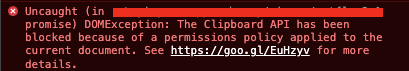 Get 'uncaught:exception' for Clipboard API · Issue #26609 · cypress-io/cypress · GitHub