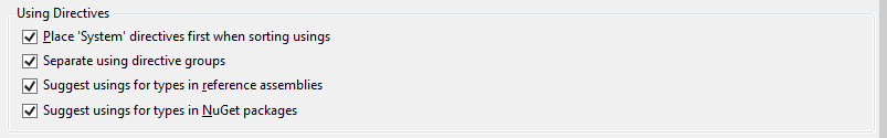 "Resolve using" doesn't respect "Separate using directives groups" · Issue #25003 · dotnet ...