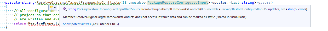 "Mark members static" fires on every method that calls another instance method that has overload ...