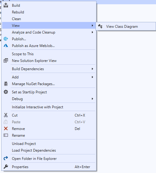 View -> View Class Diagram doesn't show up · Issue #5349 · dotnet ...