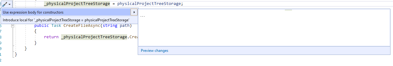 [Regression] Code fix previews are not visible by default · Issue #38365 · dotnet/roslyn · GitHub