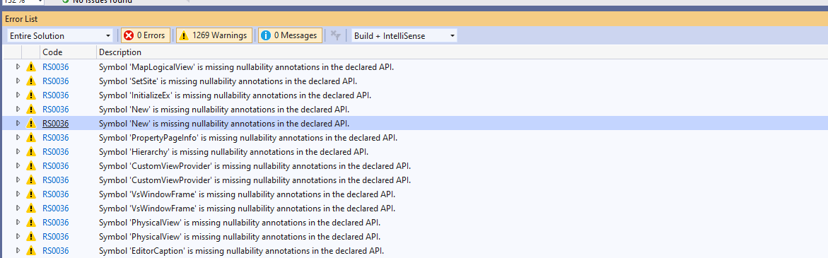 [Regression] Full solution analysis does not run when you first open a ...