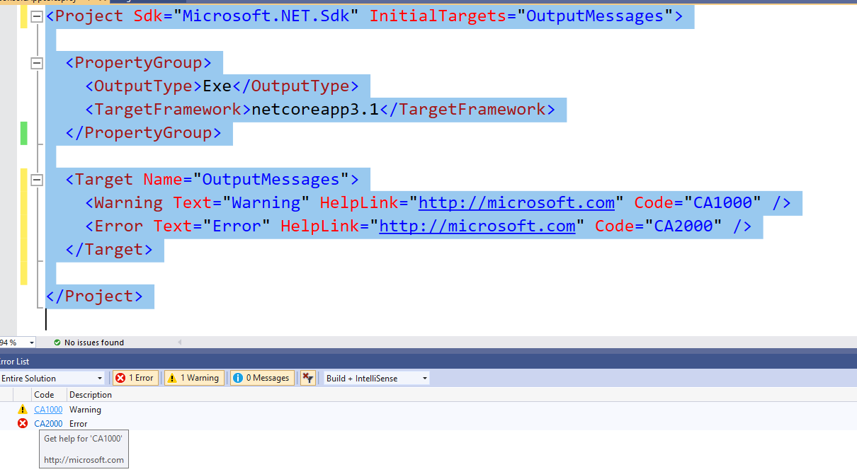 React to HelpLink API for warnings/errors · Issue #6335 · dotnet ...
