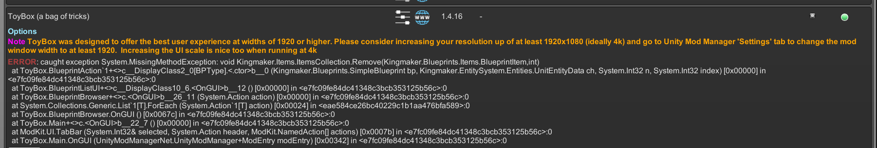 Removing Items Added Via Search n' Pick Option Bug · Issue #669 · cabarius/ToyBox · GitHub