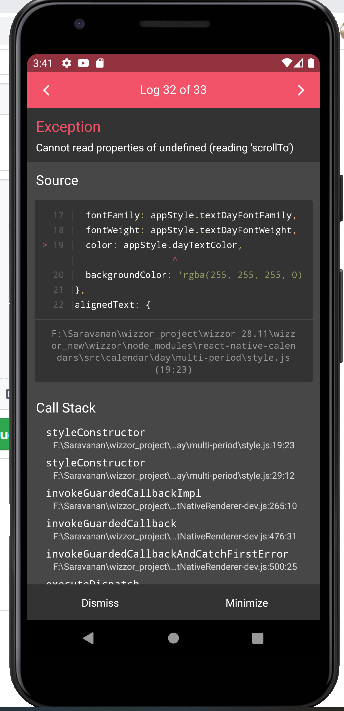 Cannot Read Properties Of Undefined Reading Scrollto · Issue 2131 · Wix React Native