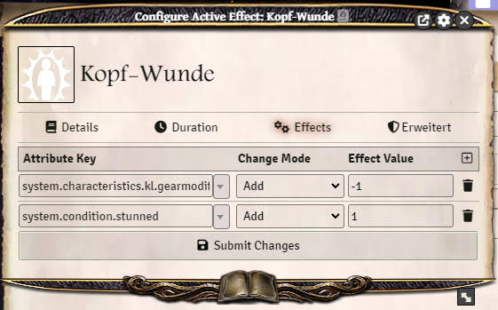 Effektcontainer mit Systemeffekt führt zu keiner Erschwernis · Issue #1367 · Plushtoast/dsa5 ...