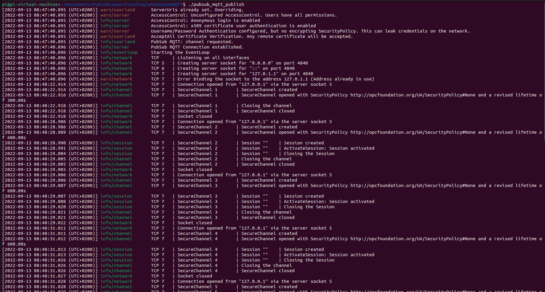 Learn open62541 - subscribe using mqtt · Issue #5334 · open62541/open62541 · GitHub
