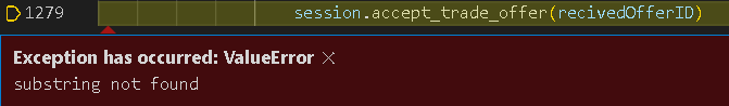 accept_trade_offer(): substring not found · Issue #237 · bukson/steampy · GitHub