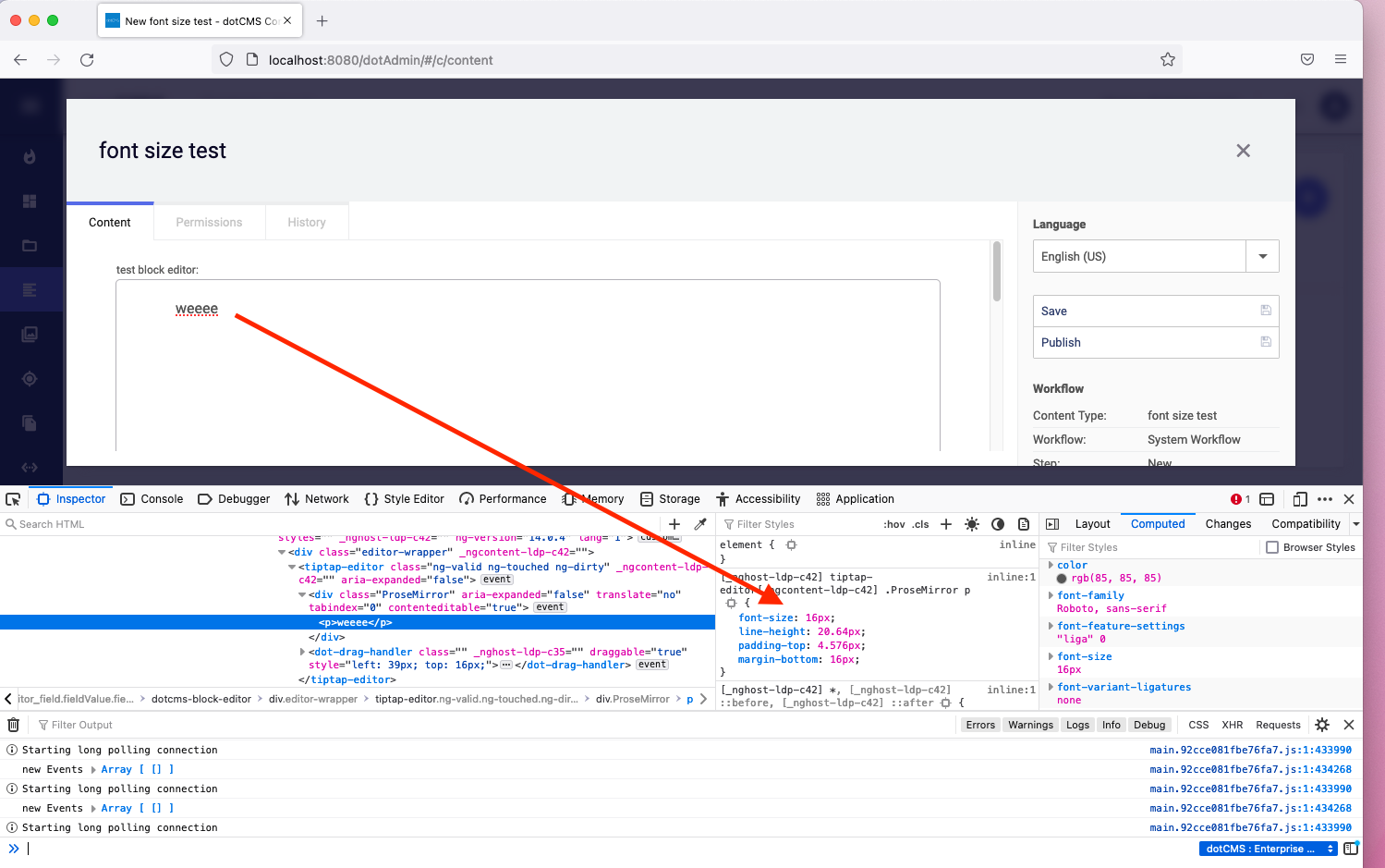 Increase the base font size · Issue #22165 · dotCMS/core · GitHub