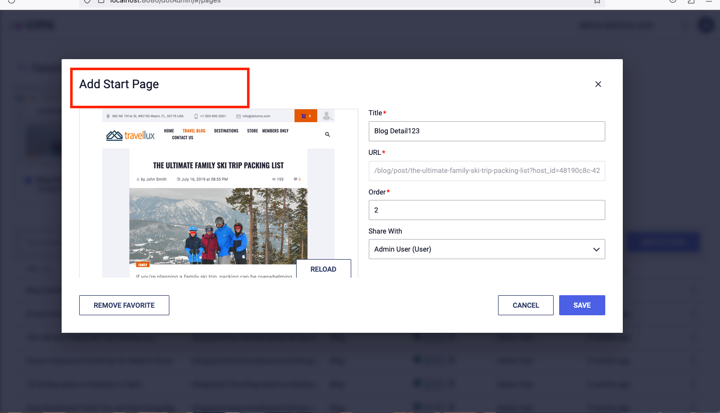 UI - Favorite Page: Edit Favorite page dialog on DotFavoritePage Listing portlet · Issue #23061 ...