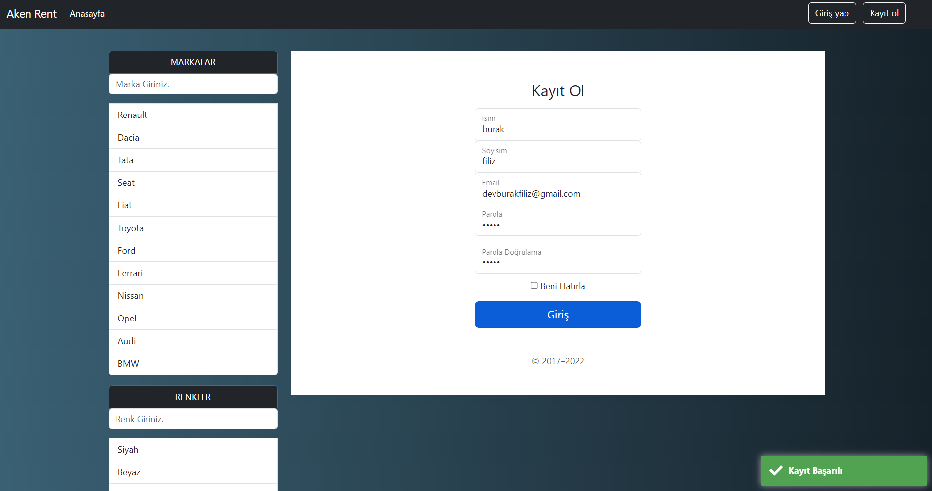 Github Devburakfiliz Rentacar Frontend