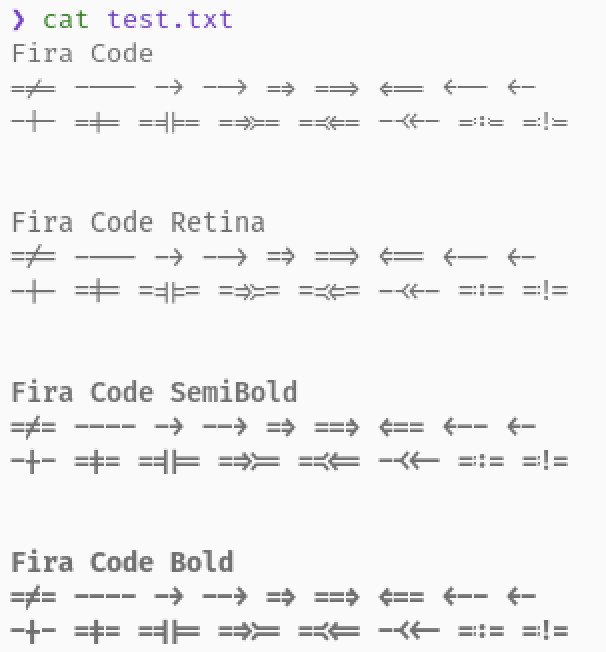 Horizontal and vertical gaps on some hyphen/equal based ligatures · Issue #1081 · tonsky ...