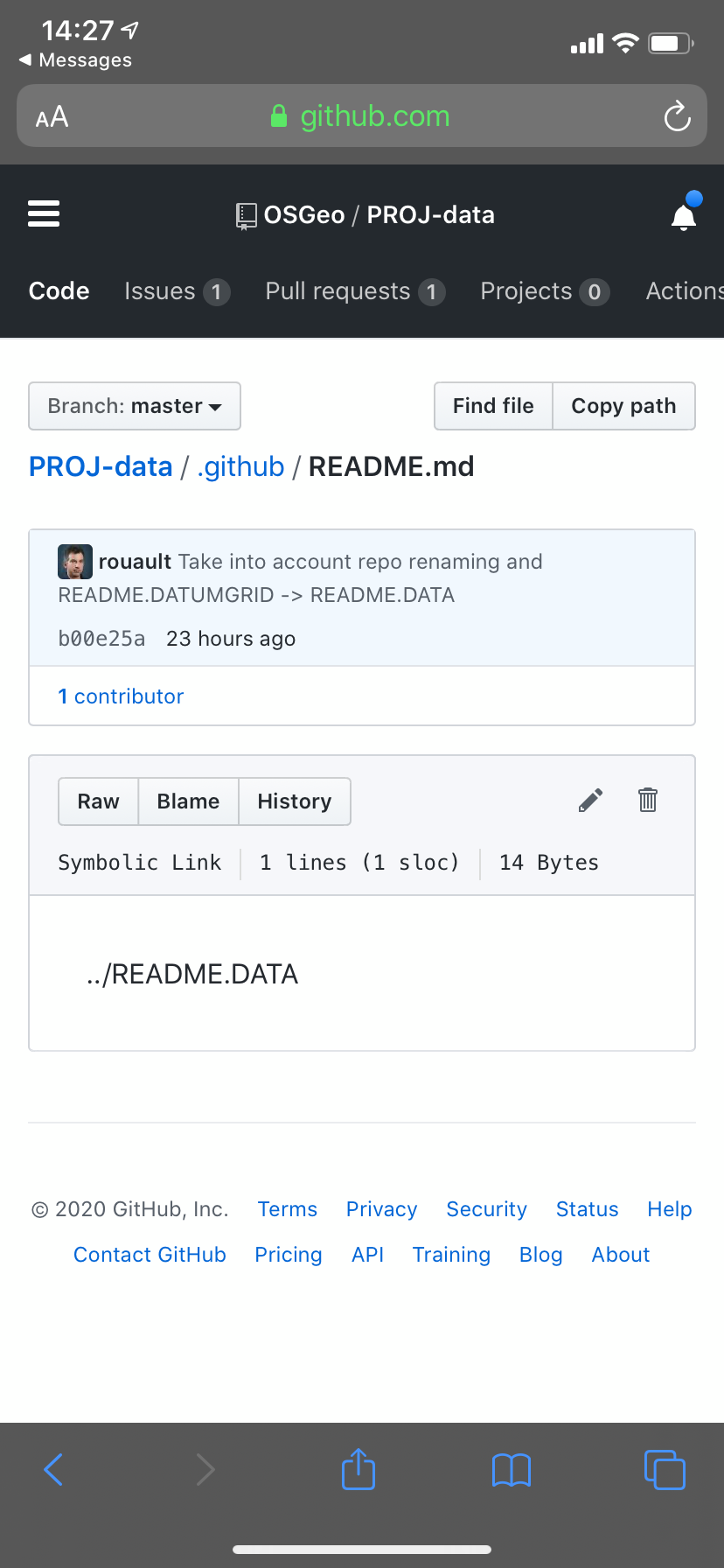 Full README not rendering in browser · Issue #7 · OSGeo/PROJ-data · GitHub