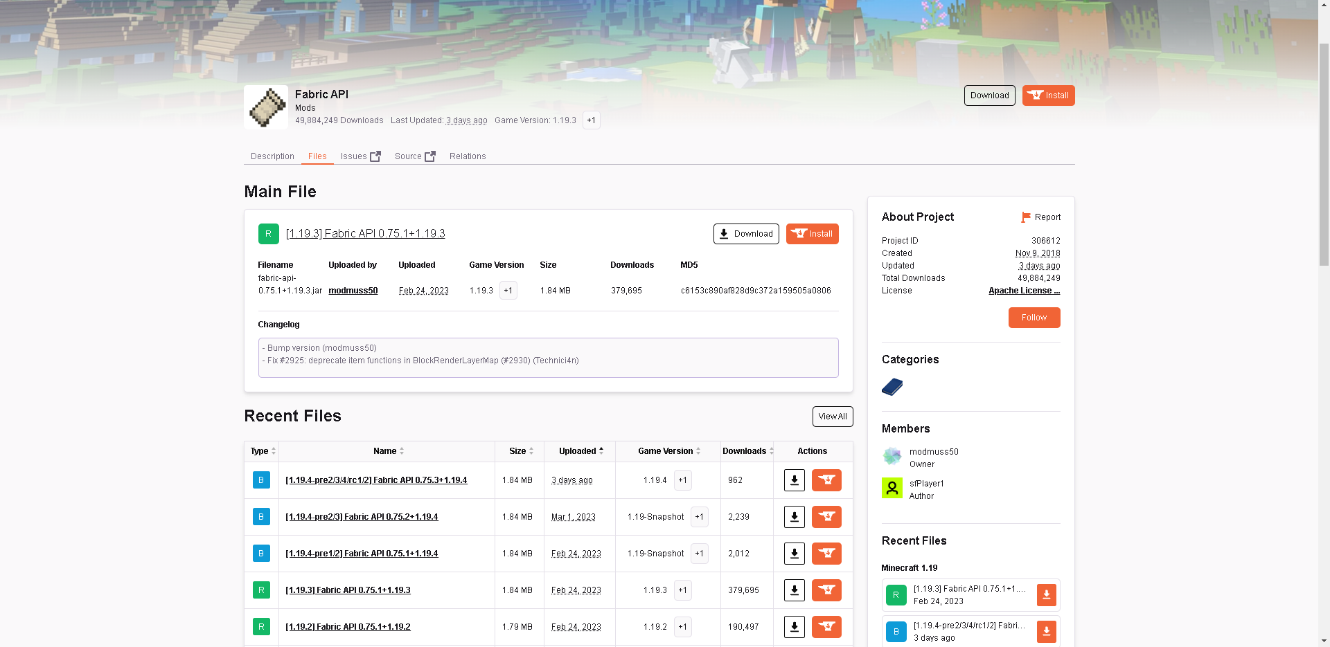 安装1.19.4快照版本（fabric版）时，PCL2找不到这个版本的fabric api · Issue #1429 · Meloong-Git/PCL · GitHub