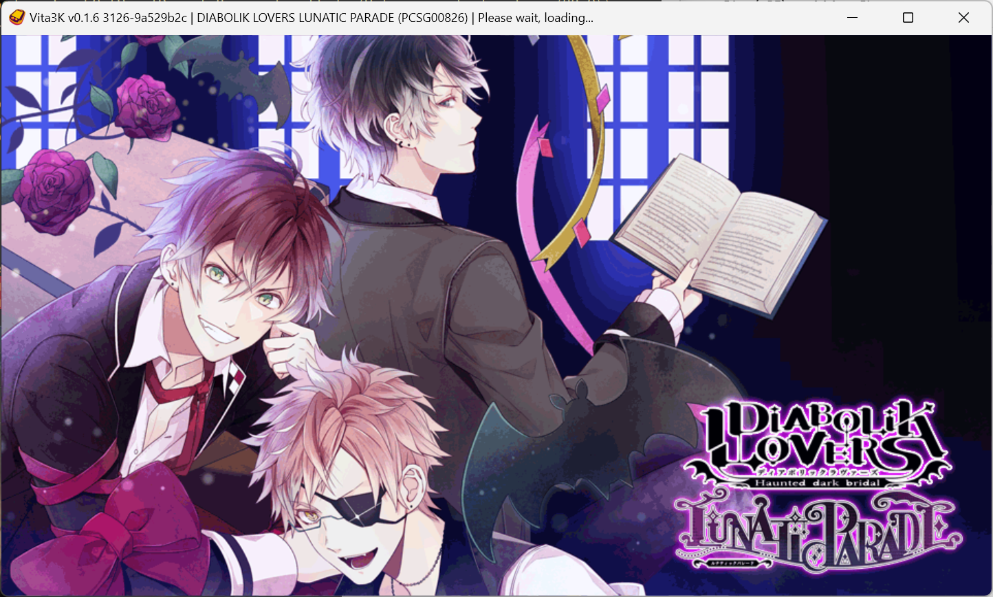 diabolik lovers[PCSG00826] can display start sceen image but crashes while click the start ...