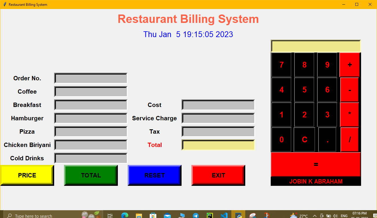 GitHub - jobinkabraham21/PROJECT--Restaurant-Billing-System
