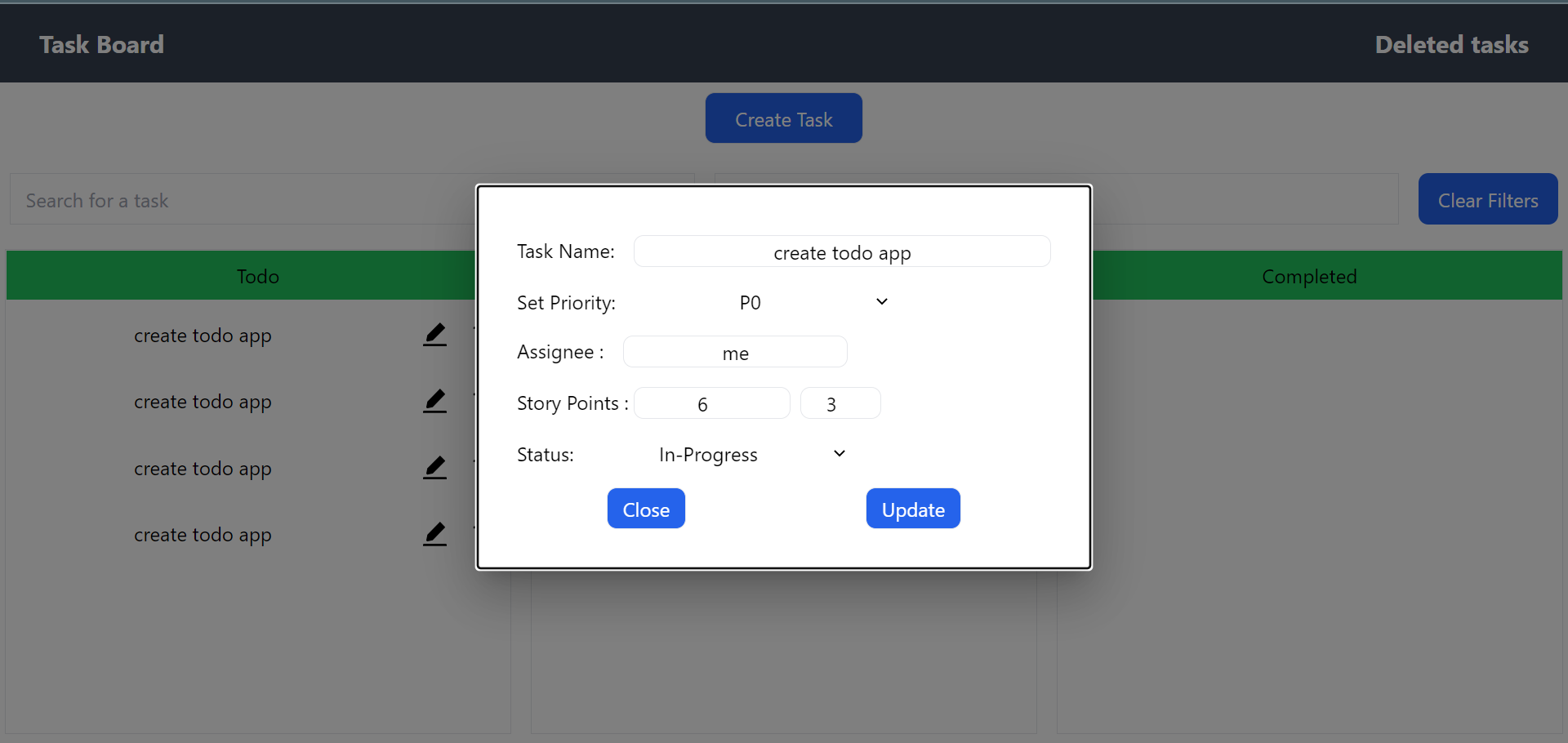 GitHub - sugappa55/Todo-App: A simple todo application to track the status of tasks with CRUD ...