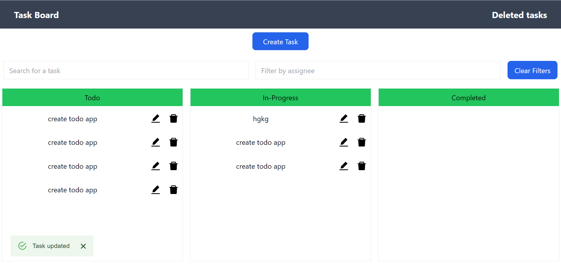 GitHub - sugappa55/Todo-App: A simple todo application to track the status of tasks with CRUD ...