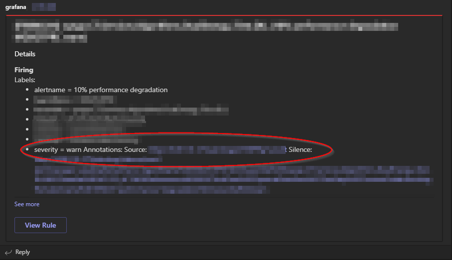 [NG-Alerting] Microsoft Teams template missing new-lines before Annotations & Silence (cosmetic ...
