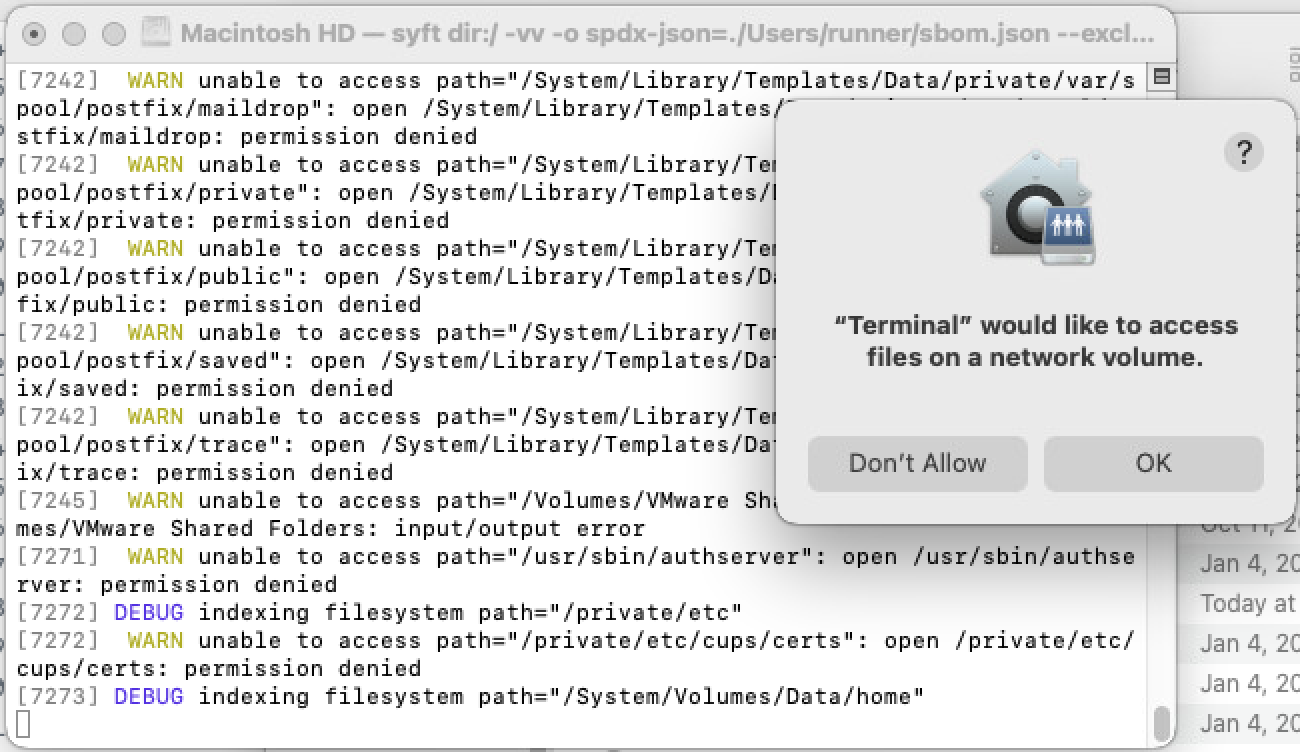 macOS file system scan affects privilege escalation areas (excluded) · Issue #1367 · anchore ...