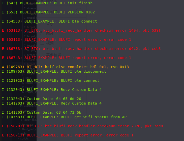Blufi Check Sum Error in IDF 5.0 (IDFGH-7977) · Issue #9488 · espressif/esp-idf · GitHub