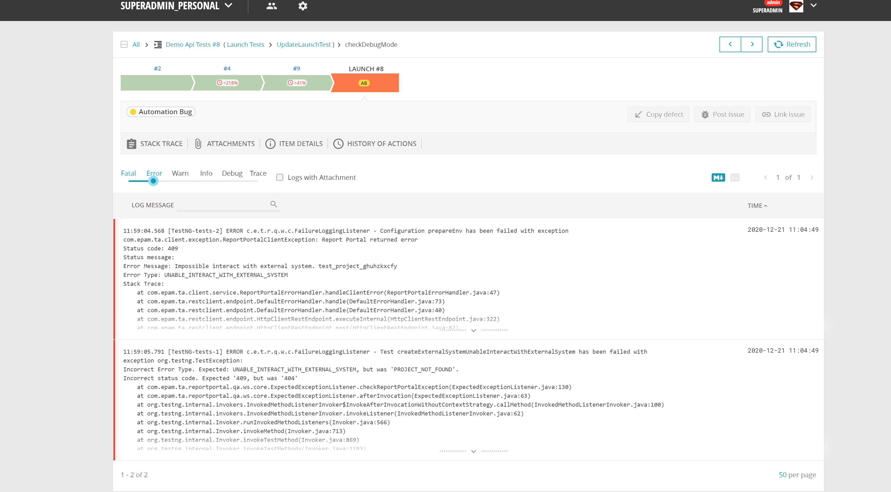 [v5.3.3] Auto-analysis doesn't work. · Issue #1246 · reportportal ...