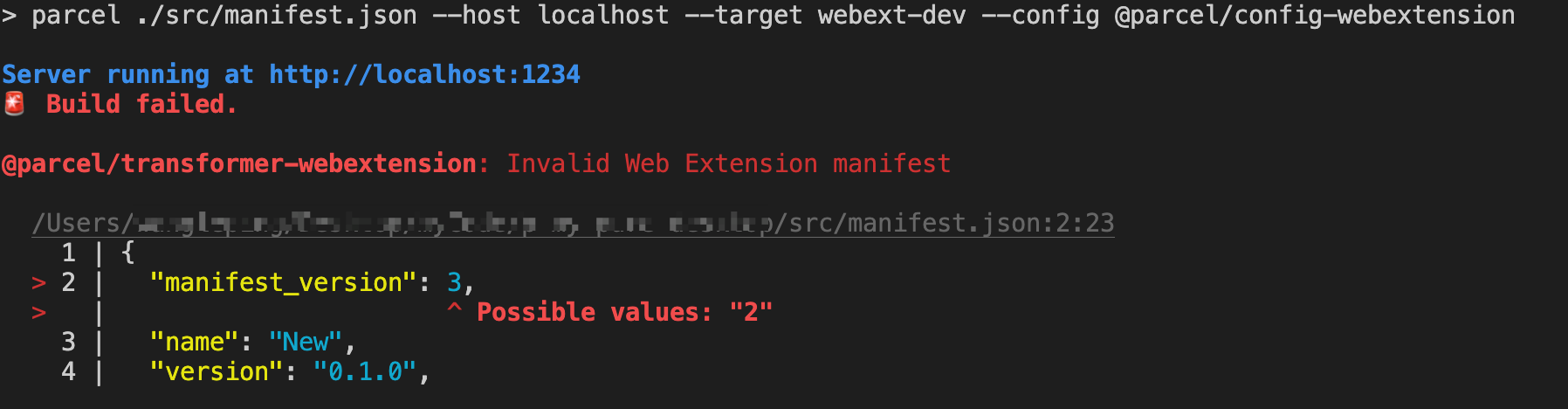 transformer-webextension, v3 is not supported · Issue #7857 · parcel-bundler/parcel · GitHub