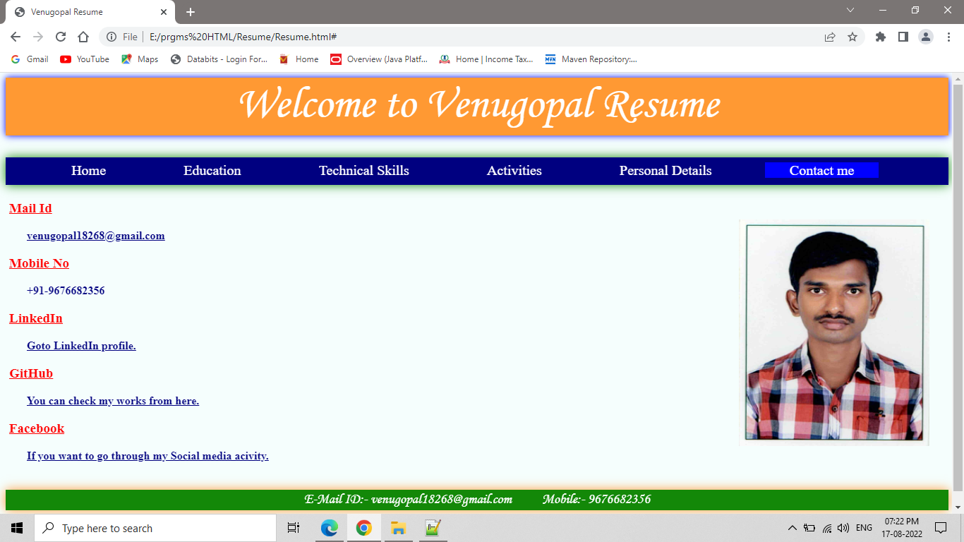 GitHub - Venugopal-Kudupudi/Venu_Resume: This is to showcase what are the Technologies that I ...