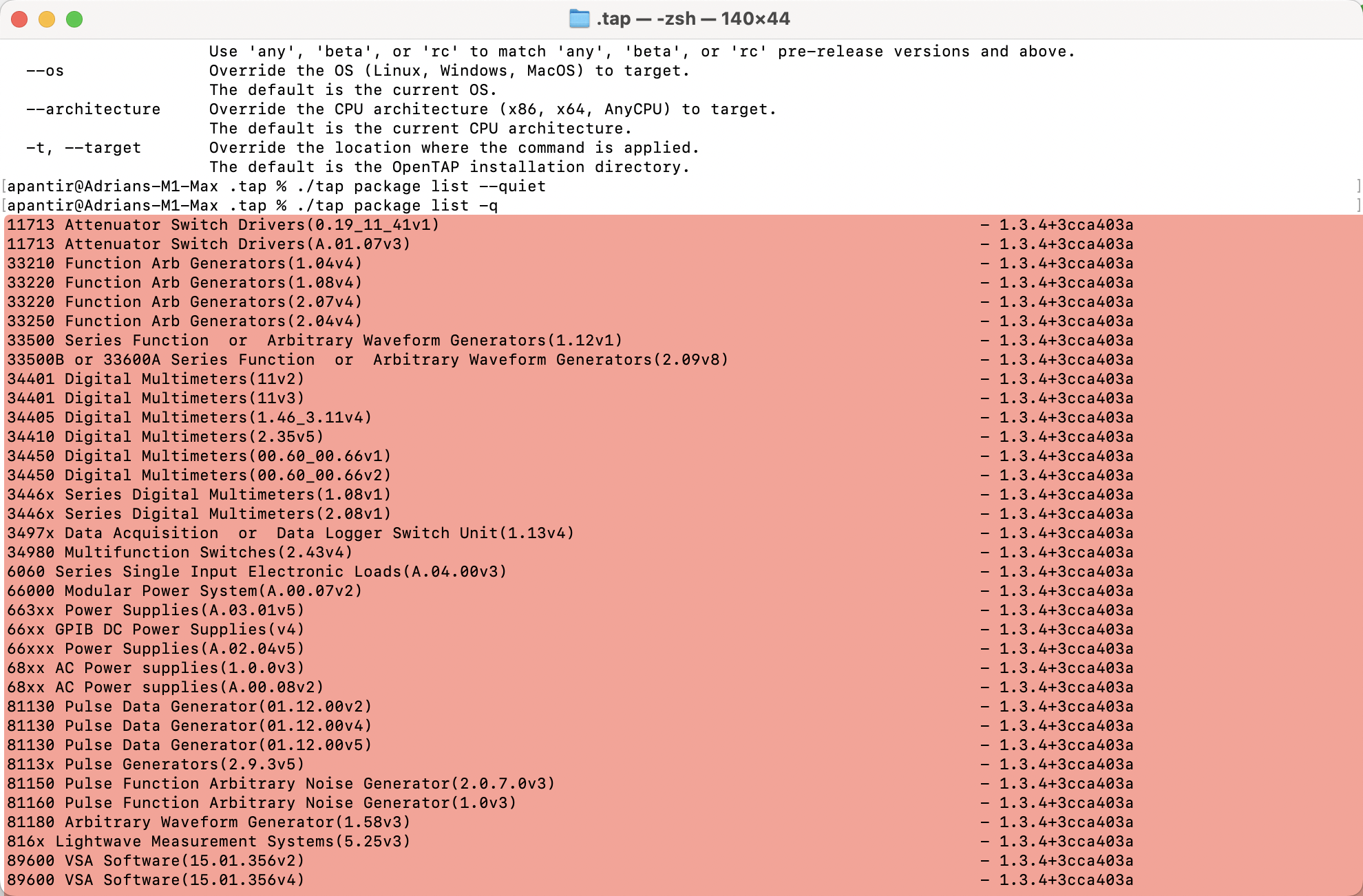 Command ./tap package list -q returns wrong results · Issue #736 · opentap/opentap · GitHub
