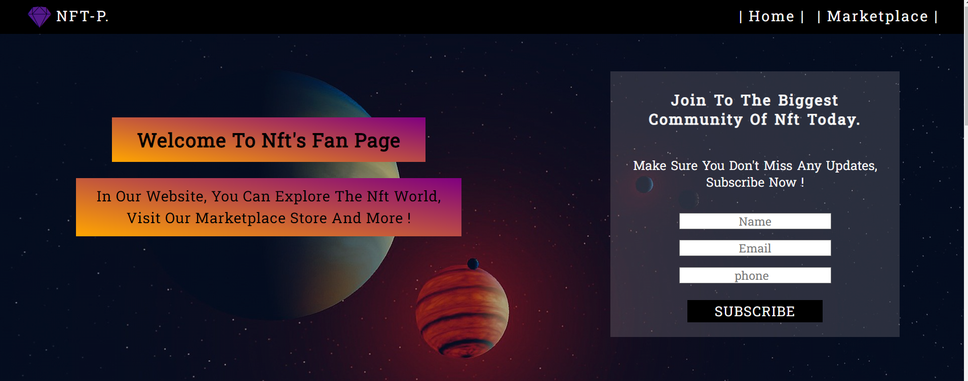 GitHub - FerderEddie/NFT_Fan_Page: Experience a beautifully styled NFT fan page showcasing ...