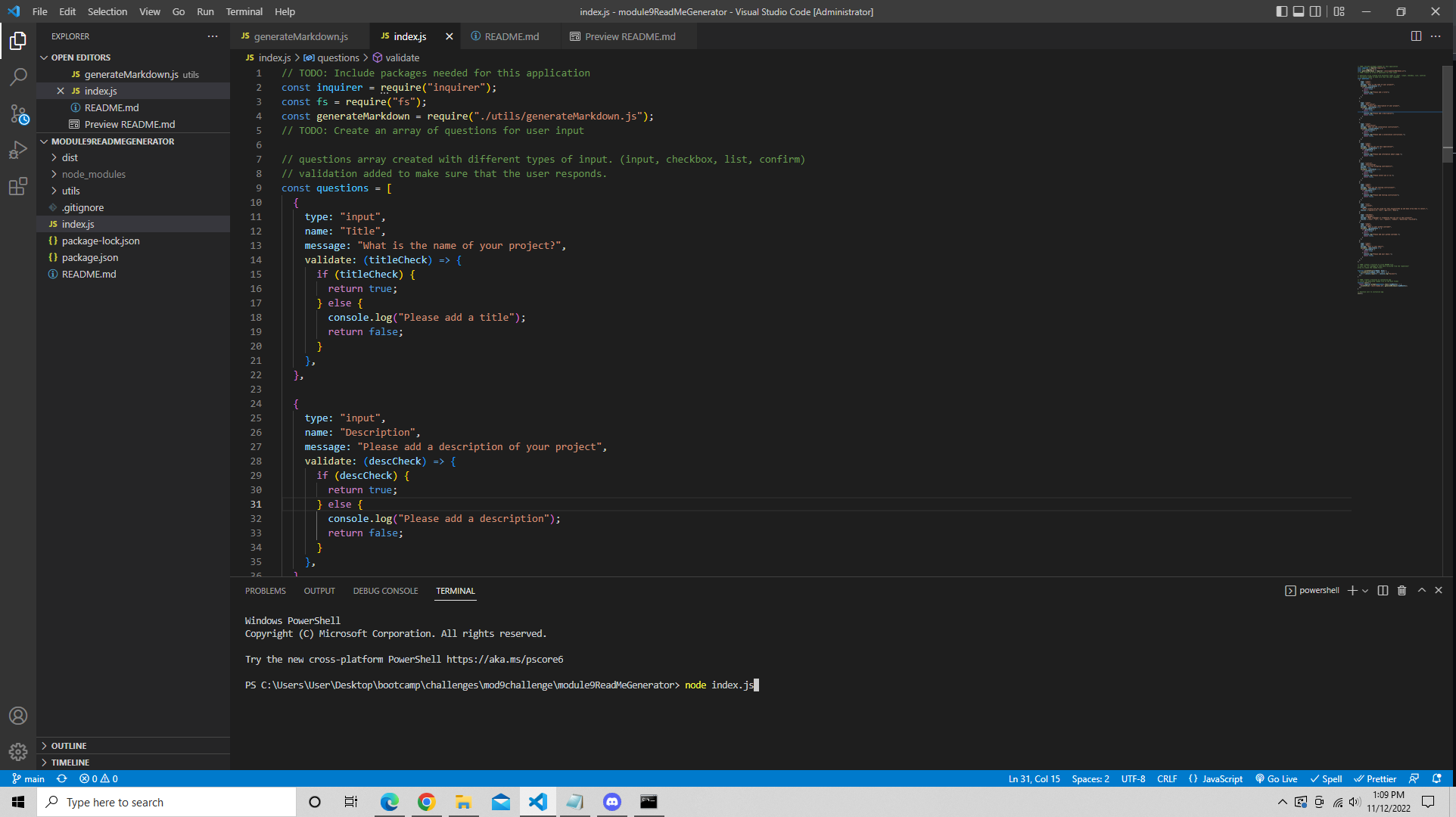 GitHub - KyleAlbright/module9ReadMeGenerator