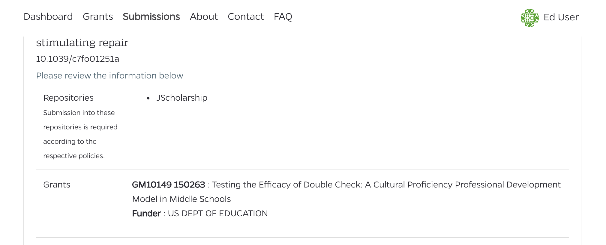 Weblinked repository is not being captured in the reviewed page · Issue #468 · eclipse-pass/pass ...