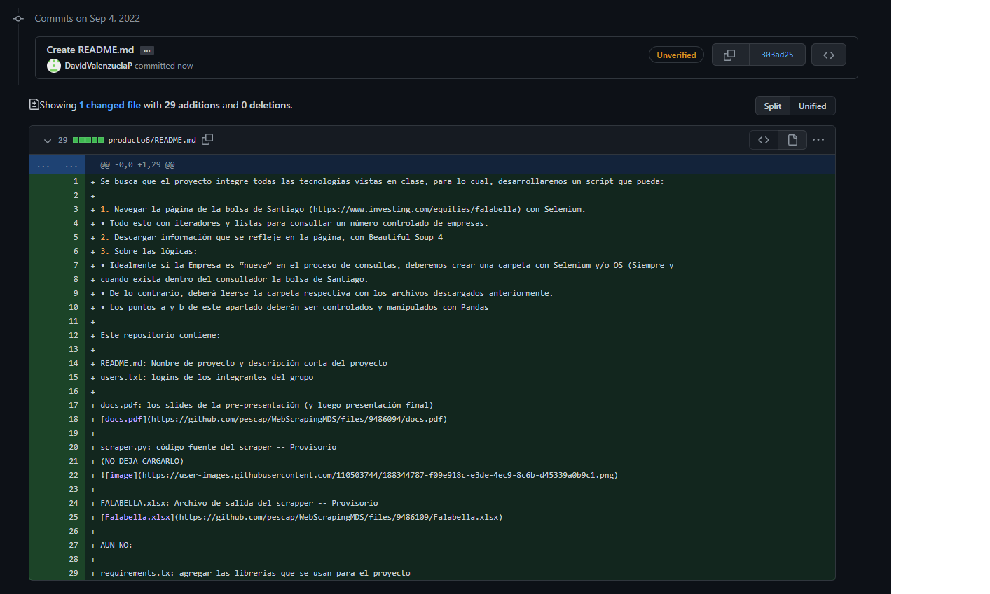 Feedback Pre-Presentación producto6 · Issue #213 · pescap/WebScrapingMDS · GitHub