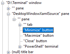 [Screen Reader - Windows Powershell]: A button must support one of these patterns: Invoke ...