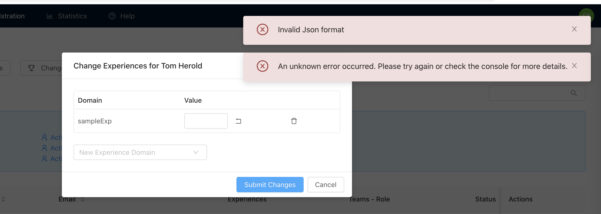 Bug Empty Form Submission During Experience Assignments · Issue 4681 · Scalableminds