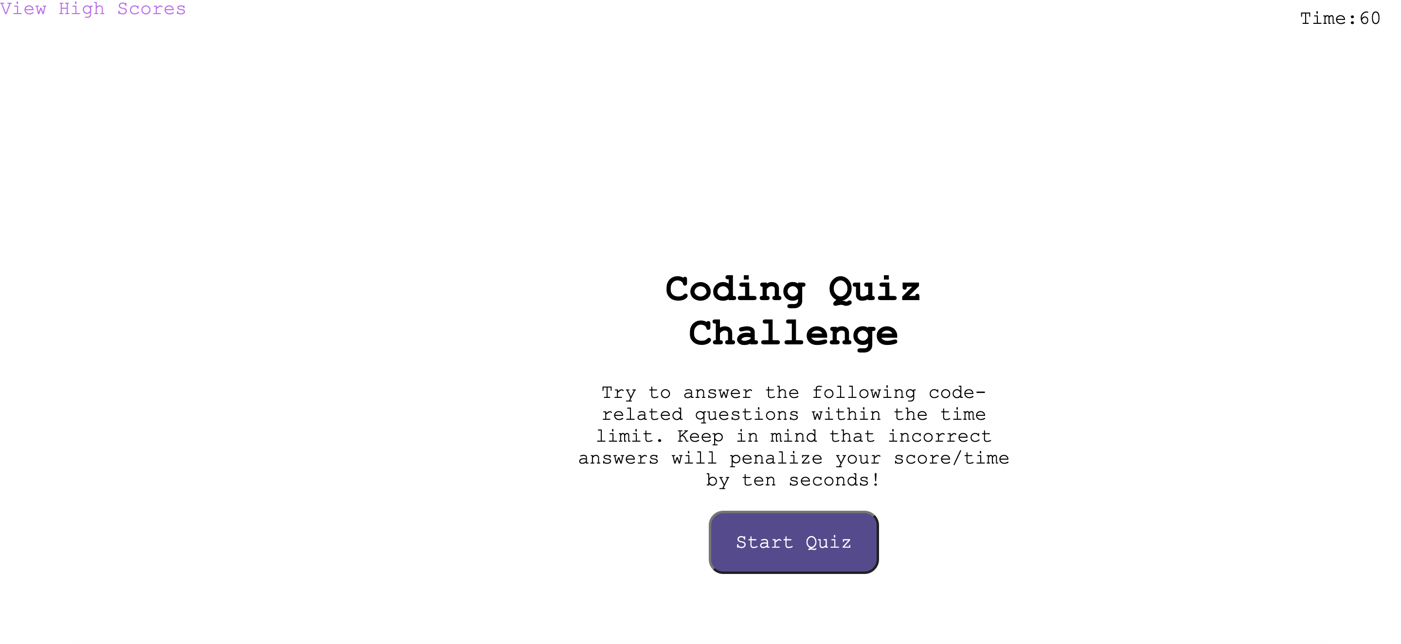 Github Brbates86 Timed Quiz App