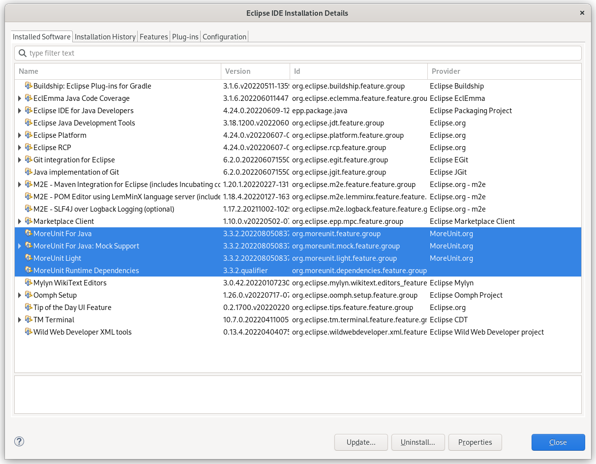 Missing dependency 3.3.1 / update site incomplete · Issue #142 · MoreUnit/MoreUnit-Eclipse · GitHub