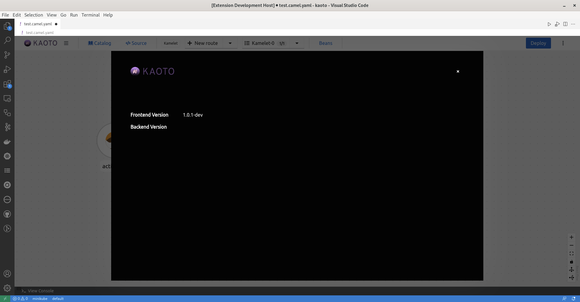 Backend version is missing from about dialog (main branch of Kaoto UI) · Issue #287 · KaotoIO ...