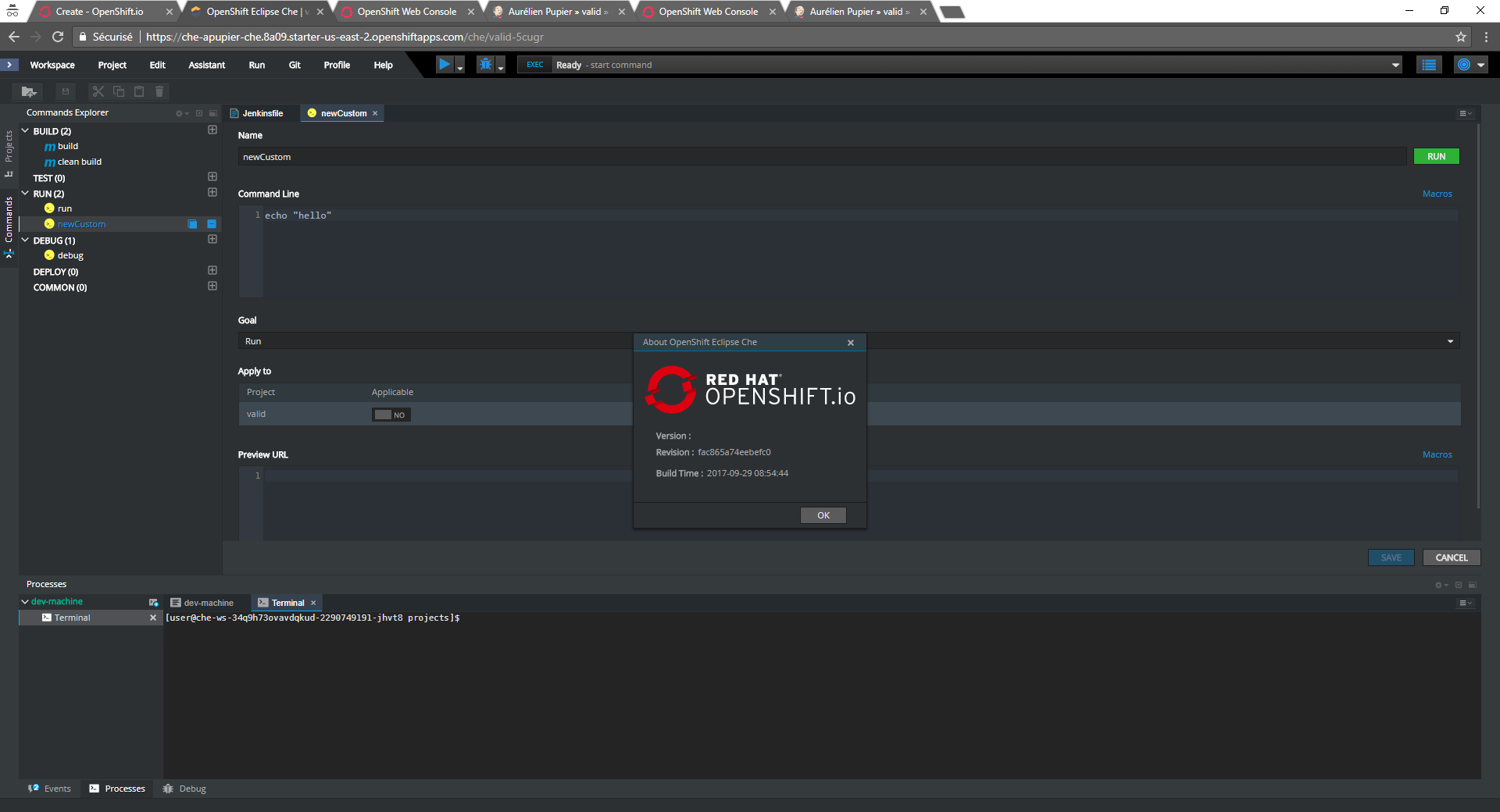Missing Version in Help -> About of OpenShift Eclipse Che · Issue #1160 · openshiftio/openshift ...