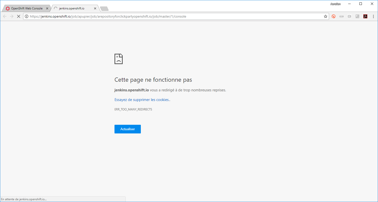 ERR_TOO_MANY_REDIRECTS when accessing builds on jenkins.openshift.io · Issue #3087 · openshiftio ...