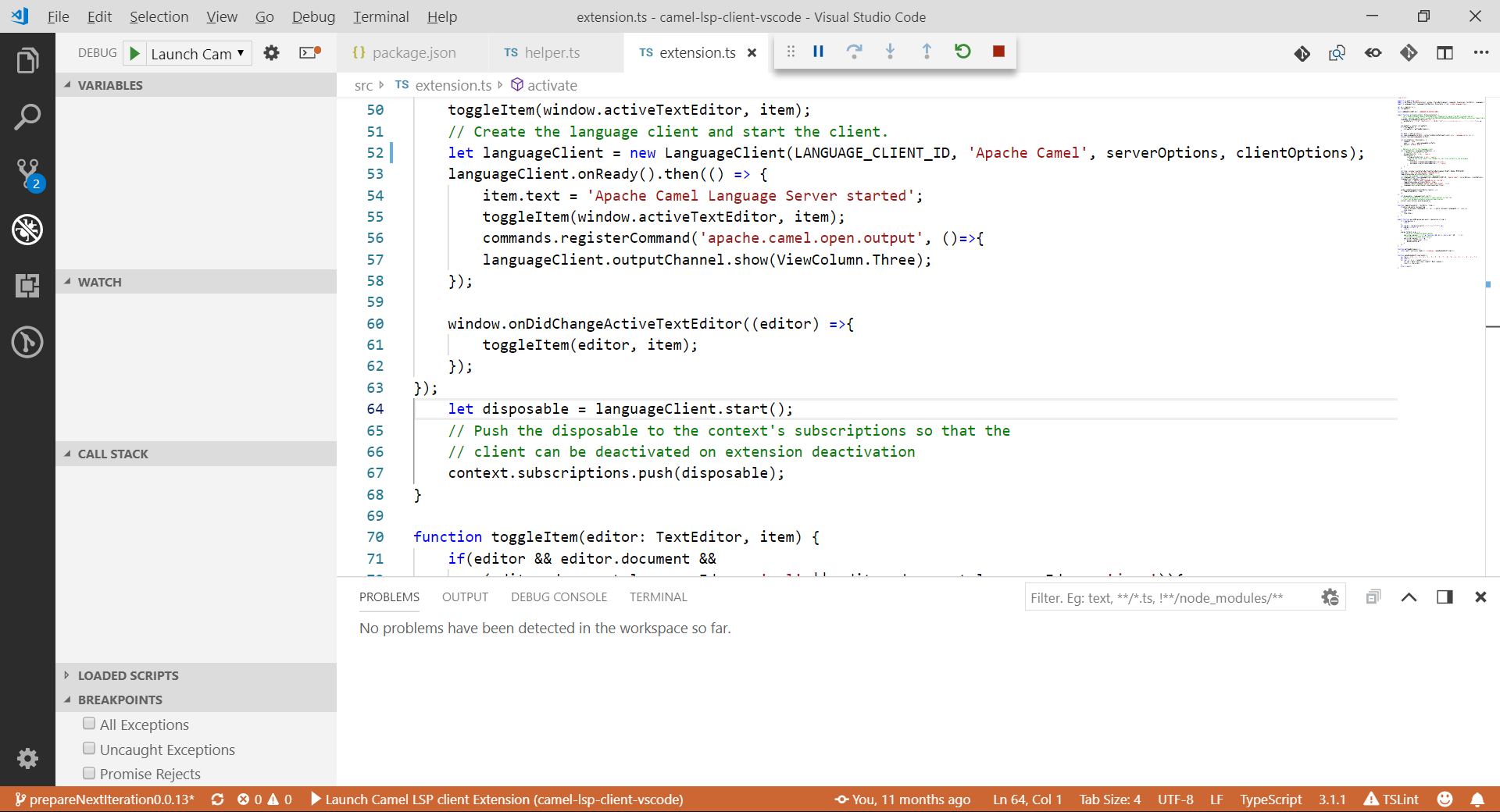 Try To Put The Debug Toolbar In A Place Not Hiding Something Else · Issue 60967 · Microsoft