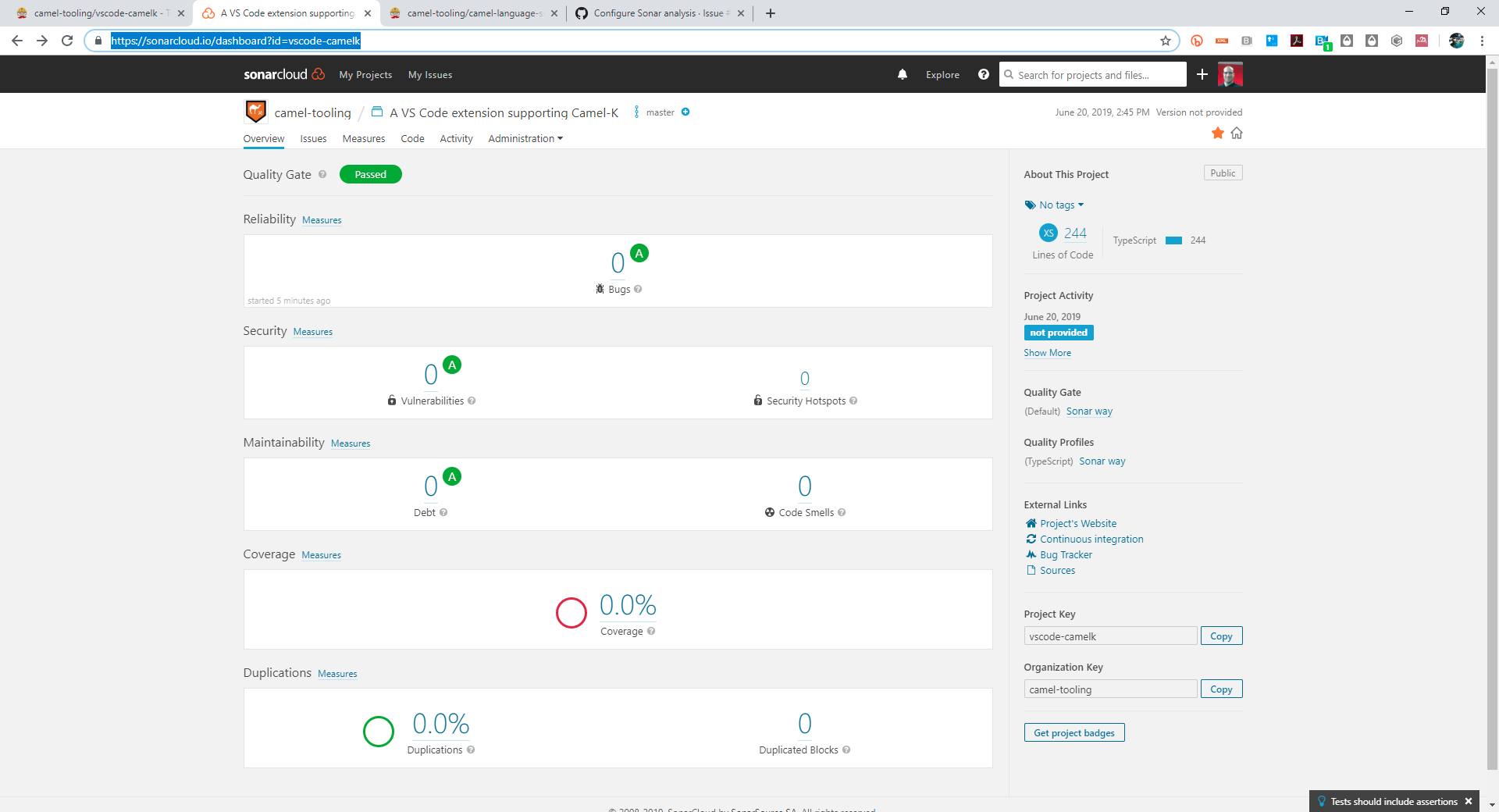 Configure Sonar Analysis · Issue 27 · Camel Tooling Vscode Camelk · Github
