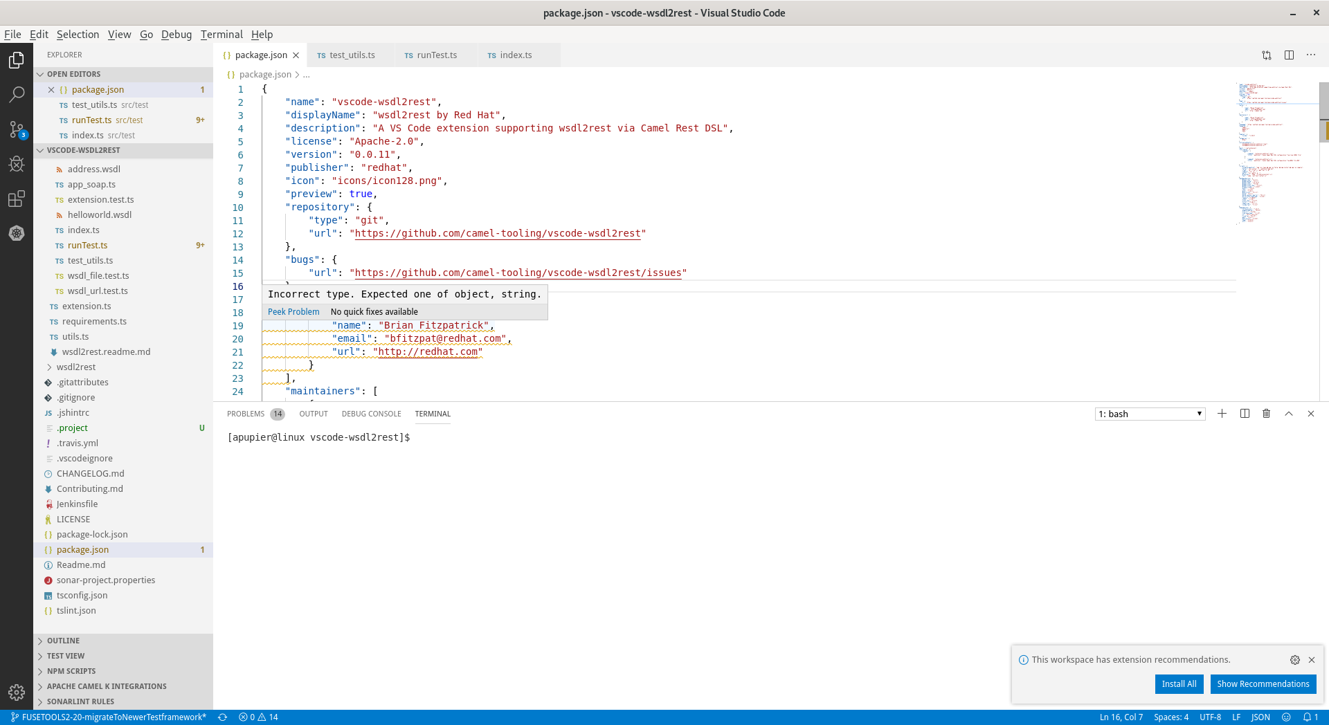 Fix author field which doesn't have the right type · Issue #123 · camel-tooling/vscode-wsdl2rest ...